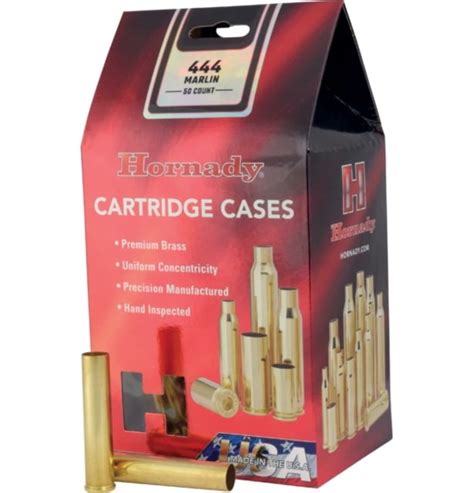 Hornady Rifle Cartridge Cases 444 Marlin Unprimed 50 Piece Tactical