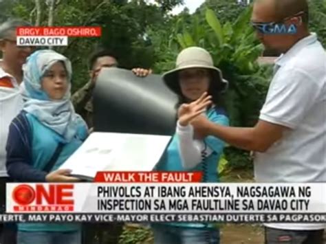 One Mindanao Fault Lines Sa Davao City Ininspeksyon One Mindanao