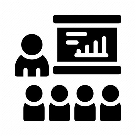 Presentation People Blackboard Classroom Training Icon Download