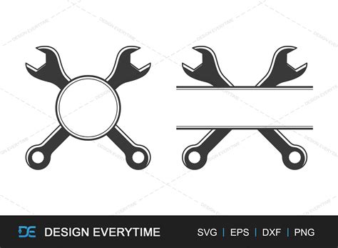 Spanner Vector Monogram Svg Spanner Svg Graphic By Designeverytime