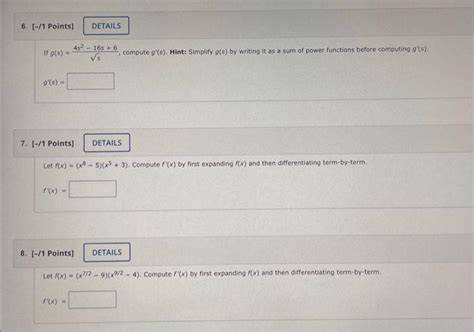Solved If G S S S Compute G S Hint Simplify Chegg Com