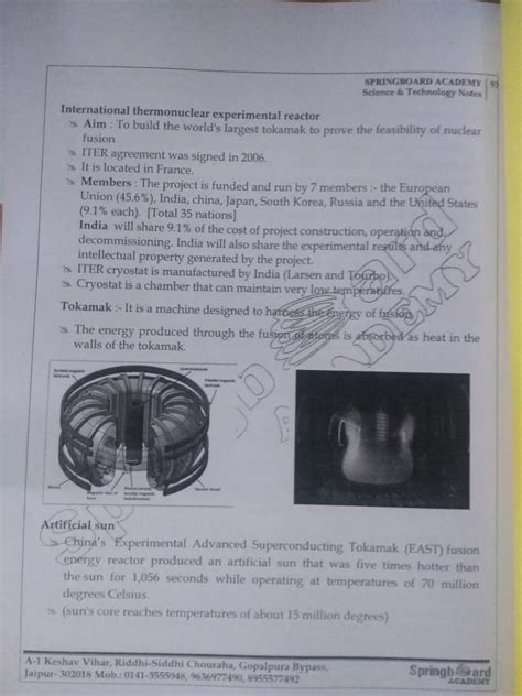 Springboard Academy Rajasthan RAS Science Tech PRE Mains Study