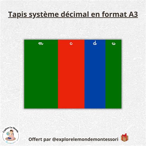 Tapis Du Système Décimal Explore Le Monde Montessori
