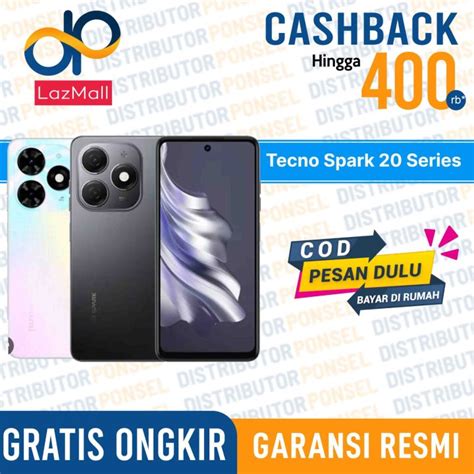 Tecno Spark 20 NFC 8 256GB Garansi Resmi Lazada Indonesia