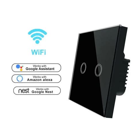 EU Standard Wifi Light Switch Wireless Smart Switch 220v APP Control Wall Switch Alexa Google