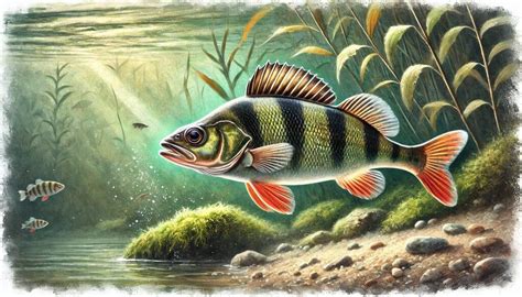 European Perch Perca Fluviatilis Grow Food In Water