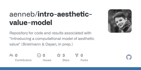 GitHub Aenneb Intro Aesthetic Value Model Repository For Code And