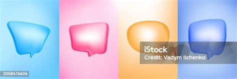 벡터 일러스트 레이 션입니다 3d 최소 배너 세트입니다 견적 프레임 빈 템플릿입니다 격리된 텍스트 상자입니다 인용 빈 말풍선 색상 배경입니다 단순한 모양 포스터 잡지 레이