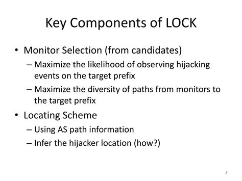 ppt locating prefix hijackers using lock powerpoint presentation