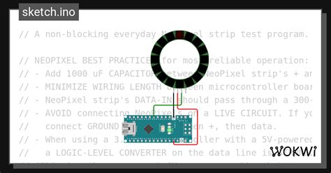 Neopixelrainbowsample2 Wokwi Esp32 Stm32 Arduino Simulator