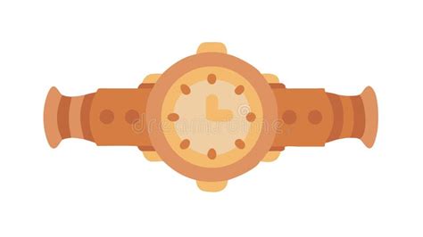 Elegant Brown Leather Watch Classic Timepiece Vector Design Generative Ai Stock Vector