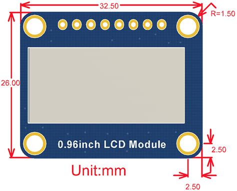 0 96inch lcd display module ips screen 160x80 hd resolution spi