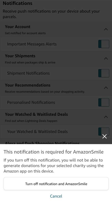 Amazon Requires You To Enable Push Notifications In Order To Use The Smile Feature Which