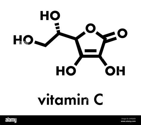 Vitamin C Ascorbic Acid Ascorbate Molecule Skeletal Formula Stock Vector Image And Art Alamy