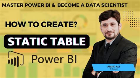 master power bi create static tables like a data scientist step by