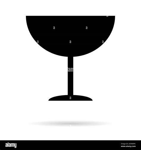 Fragile Flat Icon With Shadow Isolated On White Background Fragile