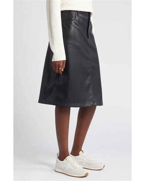 Treasure And Bond Faux Leather Skirt In Black Lyst