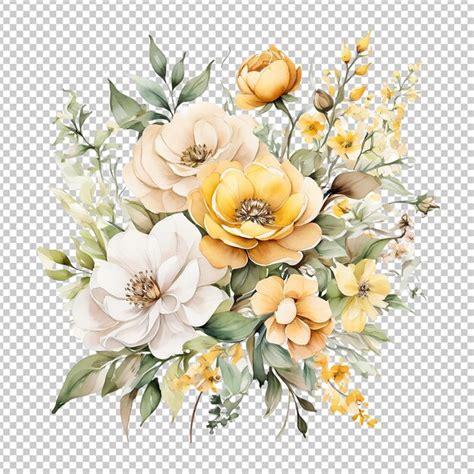 Disegno Floreale Dell Acquerello Fiore Design Carta Di Nozze Desing Psd Premium