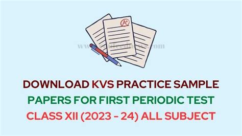 Kvs Cbse Class 12 Periodic Sample Paper 2023 24 All 44 Off