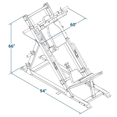 Leg Press Exercise Machine With Self Aligning Pivoting Seat Diagram