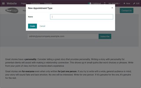 Publish Content In Odoo Website Odoo V Enterprise Book