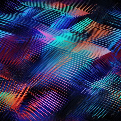 Premium Ai Image Macro Shot Of A Electromagnetic Glitch Texture With A Unique Pattern