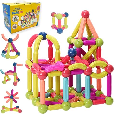 Brastoy Blocos De Bastões Construção Brinquedo Educativo Infantil 128
