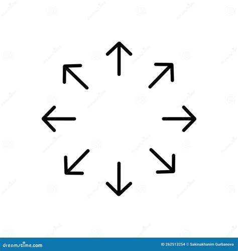 Versatile Icon Multifunction Sign Arrows Pointing In Different Directions Multipurpose Symbol