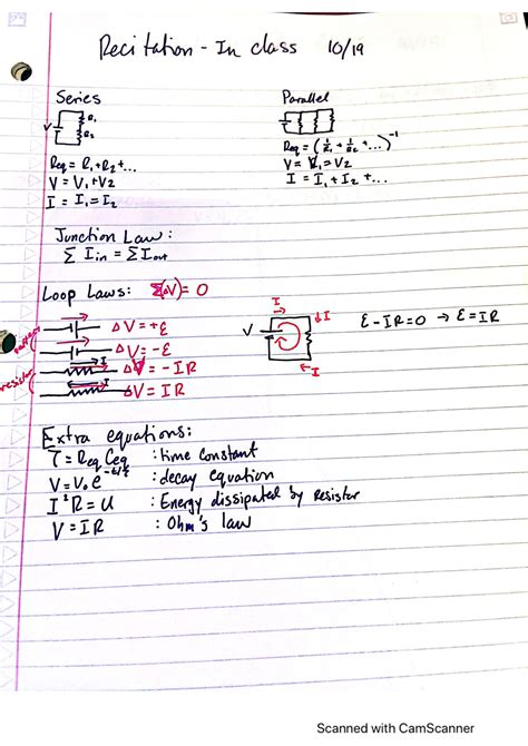 Recitation 8 In Class Series Versus Parallel Resistors Extra Useful