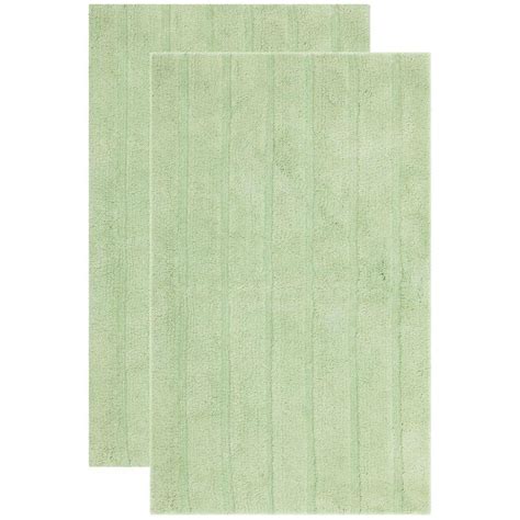 Safavieh Plush Master Bath Light Green Doormat 2 Ft 3 In X 3 Ft 9 In