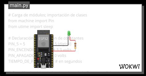 Ejercicio ESP32 Con LED Y Resistencia Wokwi ESP32 STM32 Arduino