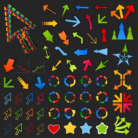 Collection Of Arrows For Web Design A Vector Illustration 20261974 Vector Art At Vecteezy