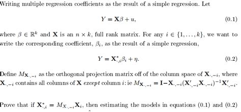 Projection Matrix And Linear Modelquestion About Notation Cross