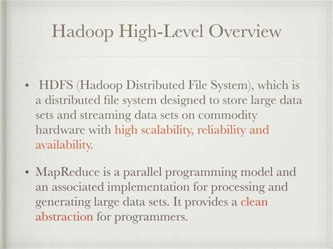 Hadoop Distributed Computing Framework For Big Data Ppt