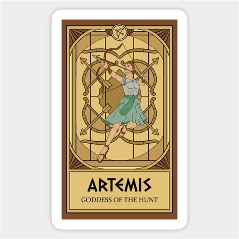 Artemis Tarot Card Artemis Sticker TeePublic