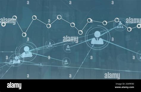 Animation Connected Icons Graphs Over Stock Videos And Footage Hd And