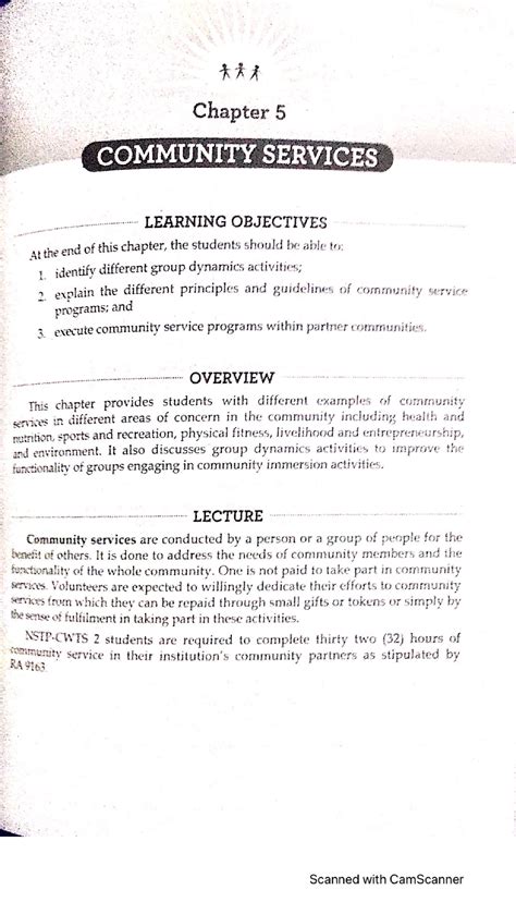 Civic Welfare Training Service Chap 5 Studocu