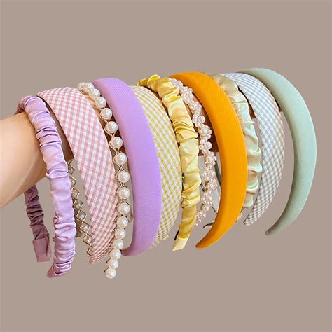 3/6/8 шт./комплект, женские тканевые повязки для волос | AliExpress