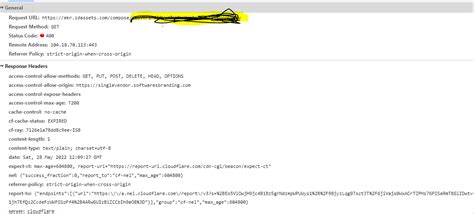 Show 400 Bad Request Error On Request Of Ekr Zdassets Compose