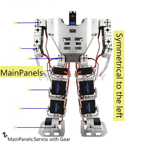 Sainsmart 17dof Biped Robotics Humanoid Robot And Servo And Controller