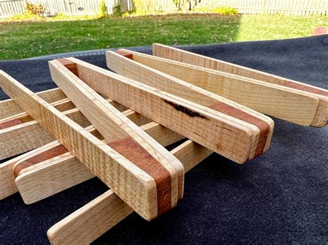 Toaster Tongs Maple With Red Alder Insert Etsy