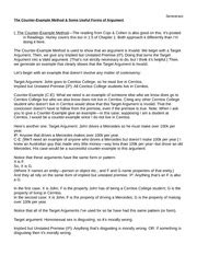 7 Counter Example Method Handout Fall 2011 Senestraro The Counter