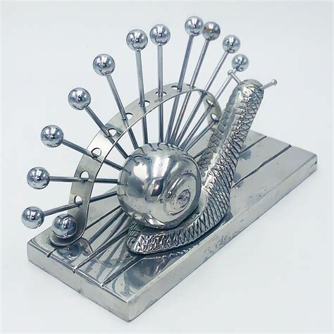 Art Deco French Cocktail Sticks In A Snail Holder Artedeco Online