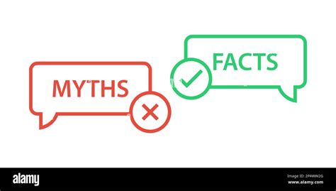 Myths Vs Facts Icon Speech Bubbles Stock Vector Image And Art Alamy