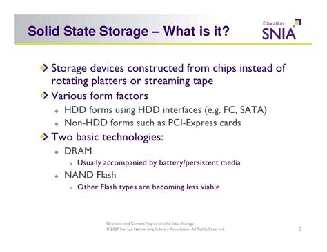 Overview And Current Topics In Solid State Storage