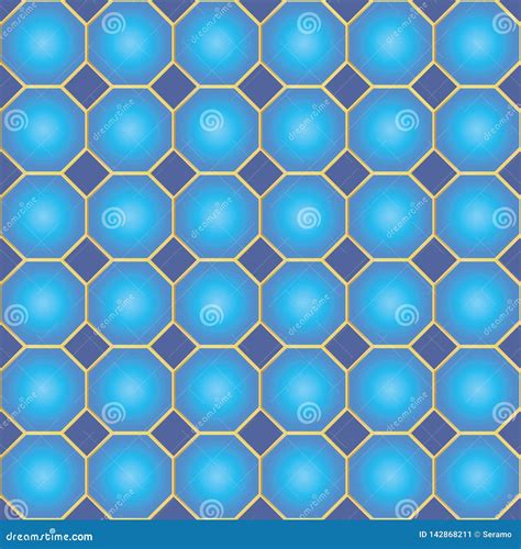 Seamless Octagon And Diamond Pattern Stock Vector Illustration Of