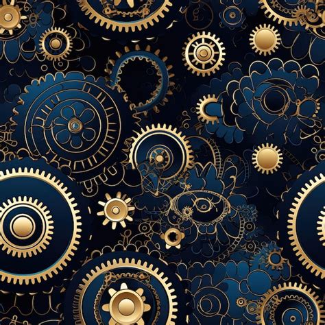 Premium Ai Image Patterns Formed By Interlocking Gears