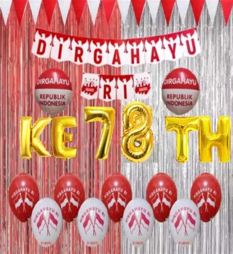 Paket Dekorasi Hiasan Dirgahayu Hut Ri Paket Lengkap Dekorasi