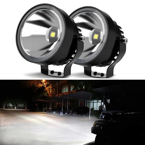Naoevo 4 인치 Led 작업등 스포트라이트 60w 14000lm 오토바이 Atv 보트용 슈퍼 브라이트 화이트 라운드
