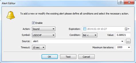 Alerts Terminal User Interface Metatrader Help